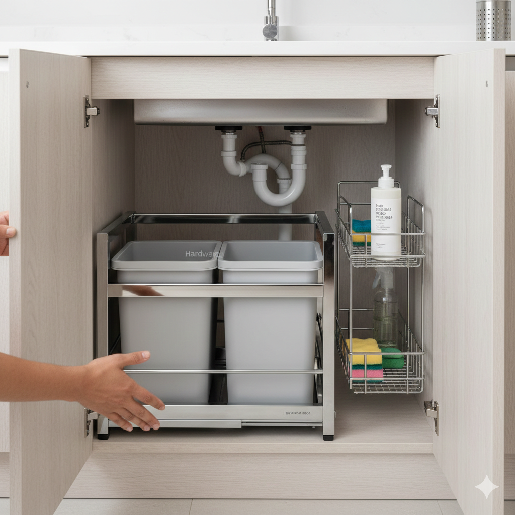 Kitchen Waste Bins & Detergent Holders | Ebco & Hettich | Buy Online ...
