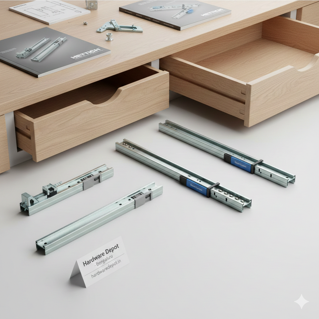 Hettich Quadro Channels | Soft Close | Hardware Depot Bengaluru
